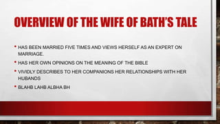 The wife of bath | PPTX