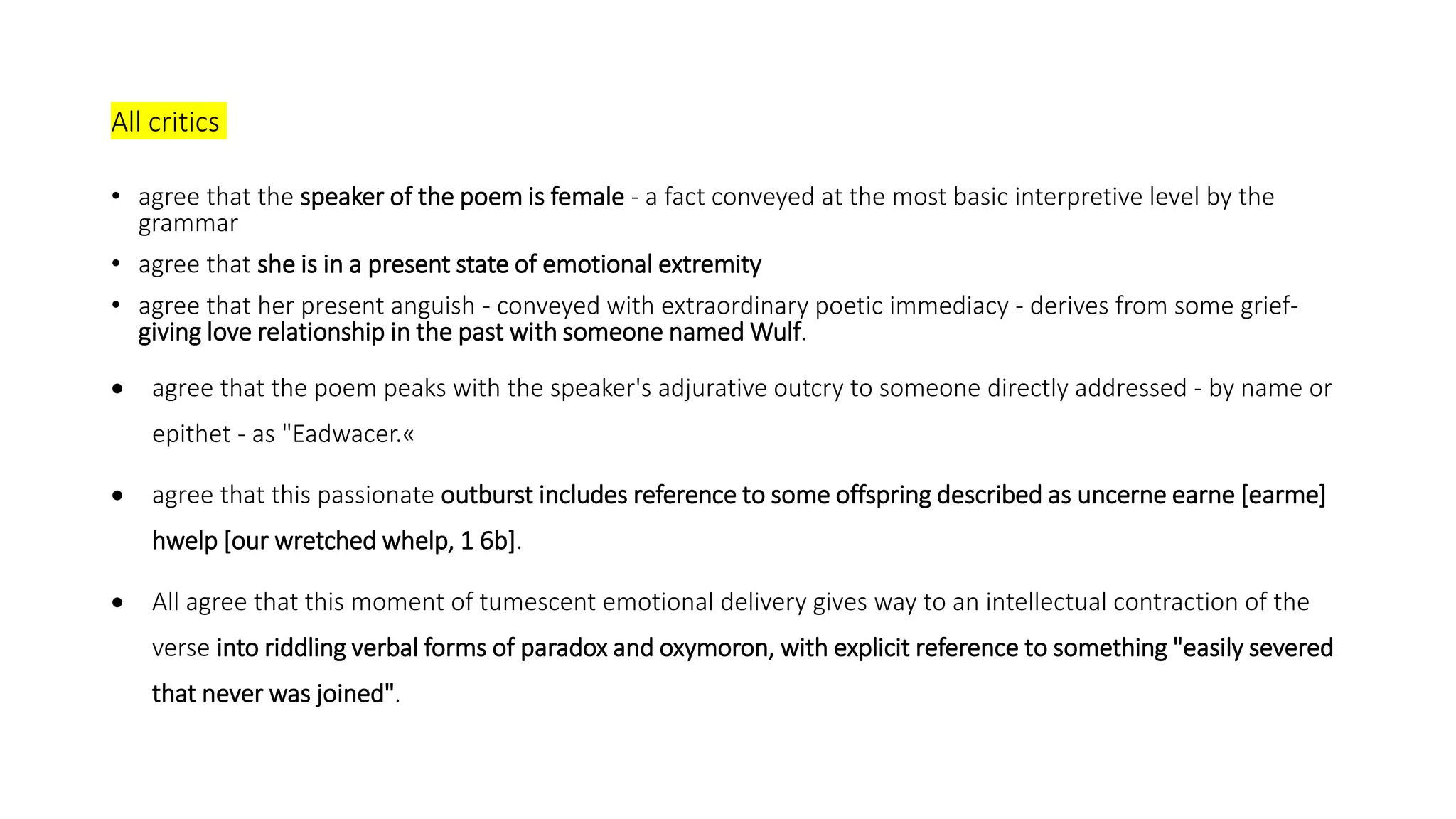 The wife's lament& wulf and eadwacer | PPTX | Poetry | Books and Literature