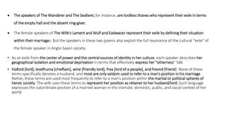 The wife's lament& wulf and eadwacer | PPTX | Poetry | Books and Literature