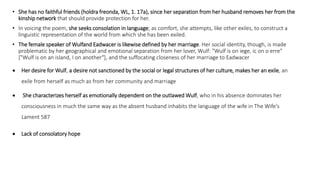 The wife's lament& wulf and eadwacer | PPTX | Poetry | Books and Literature