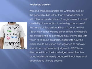 The Wiki and the Wikipedia: A Comparative Study | PPTX