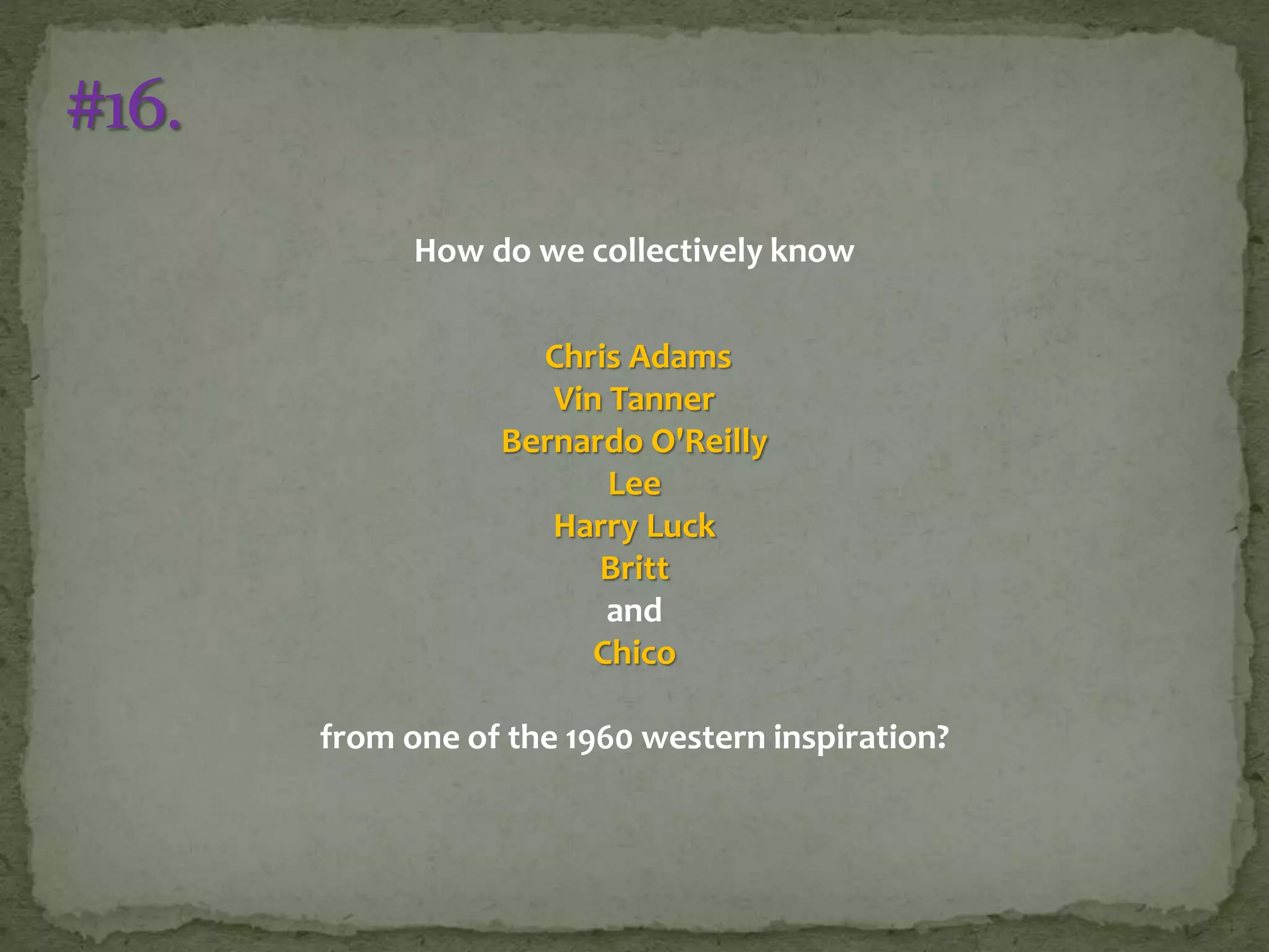 The Wild West Quiz | PPSX