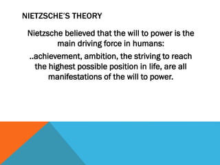 The will to power | PPTX