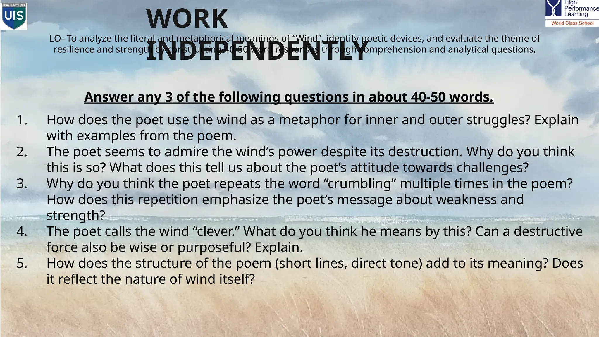 THE WIND - english ncert poem on a force .pptx