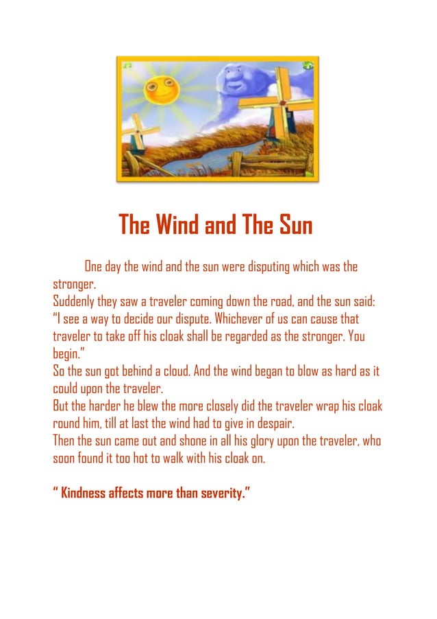 The wind and the sun waree | DOCX