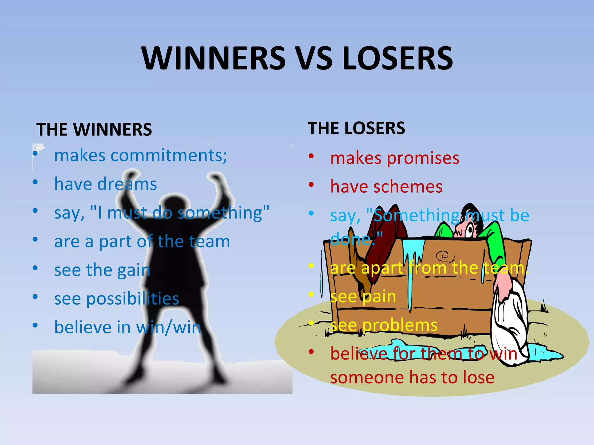 The winners vs. losers | PPT