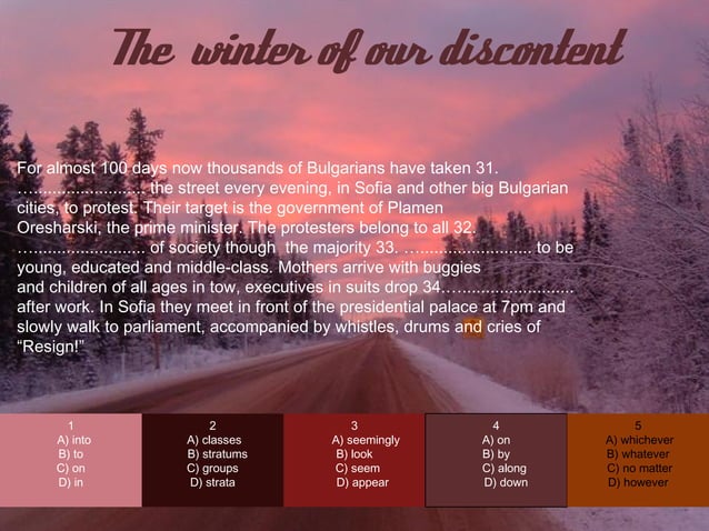 The winter of our discontent | PPT