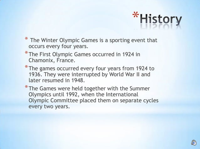 The winter olympics | PPTX