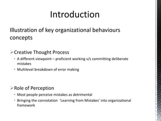 The wisdom of deliberate mistakes | PPT