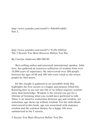 The Wise Elder Project Sample Body of PaperDue Date Novemb.docx