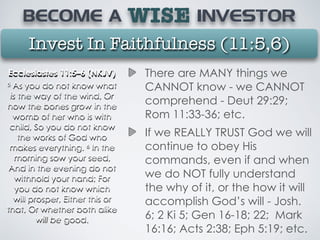 “How To Become A Wise Investor | PDF