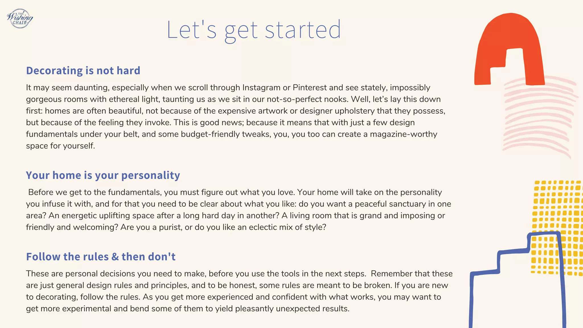 The Wishing Chair Interior Design 101 | PPT