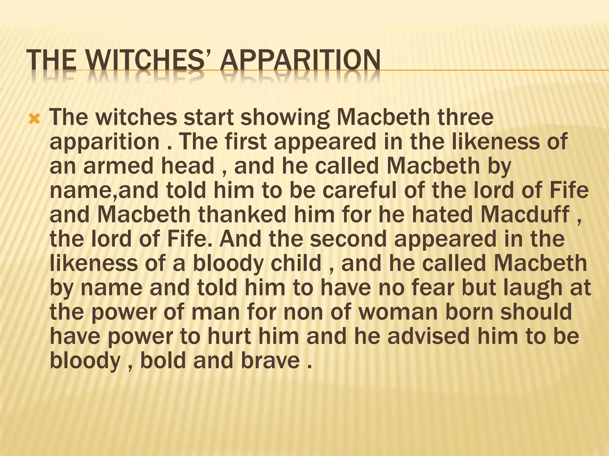 The witches' role in macbeth by arwa | PDF