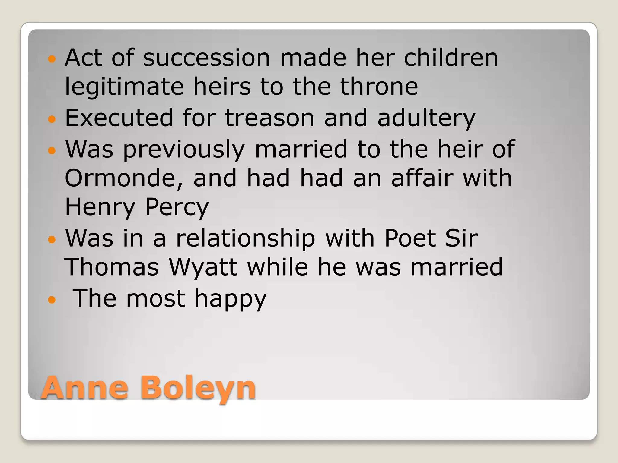 The Wives Of Henry Viii | PPTX