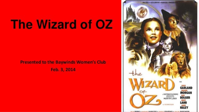 The wizard of oz pwr ppt