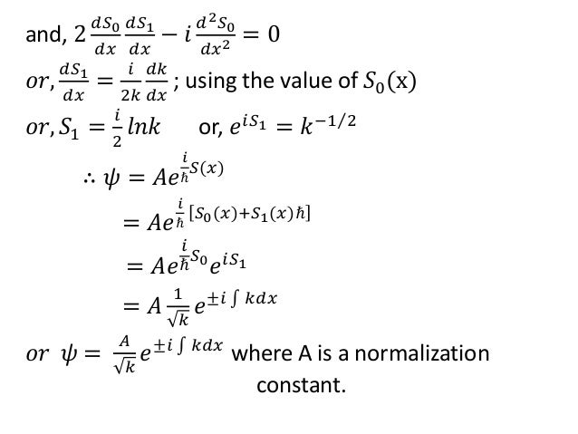 The wkb approximation