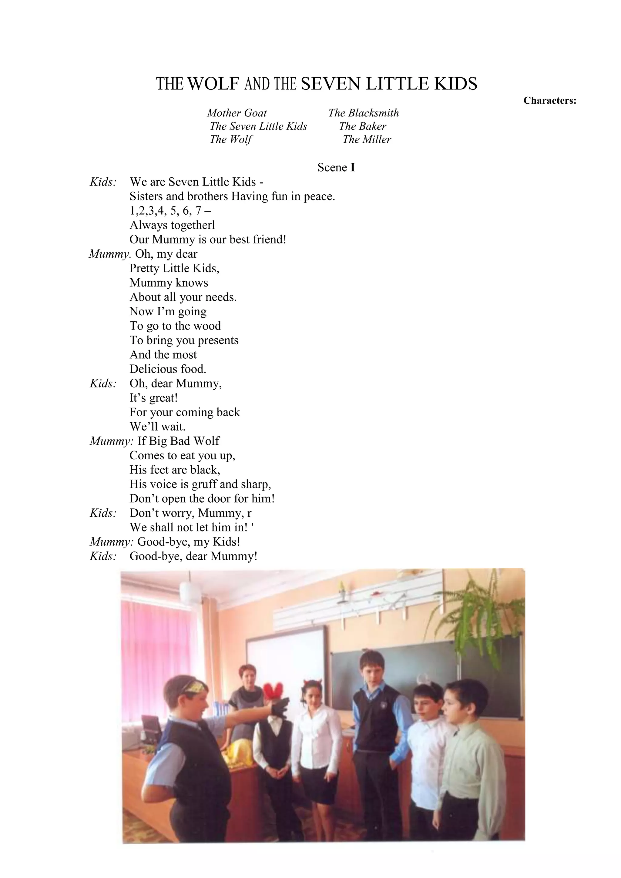 The wolf and the seven little kids | DOCX