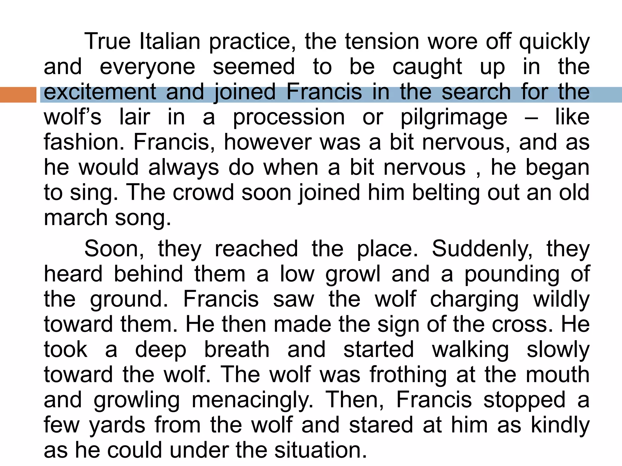 The wolf of gubbio | PPT