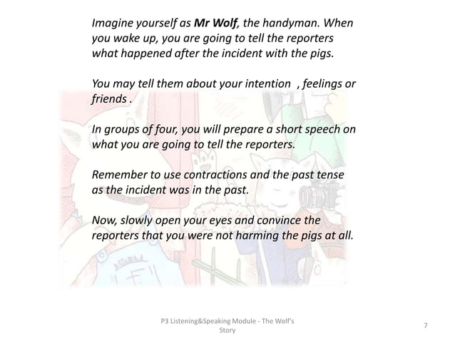 The Wolf's Story - making of a drama | PPTX