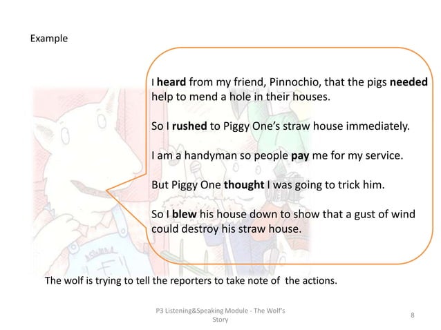 The Wolf's Story - making of a drama | PPTX