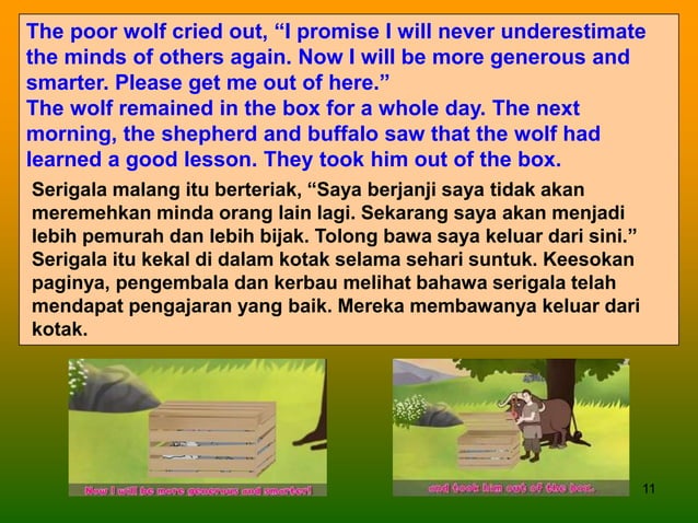 The Wolf, The Buffalo and The Shepherd ~ A Kids' Story with Life Lessons (Eng. & Malay).pptx
