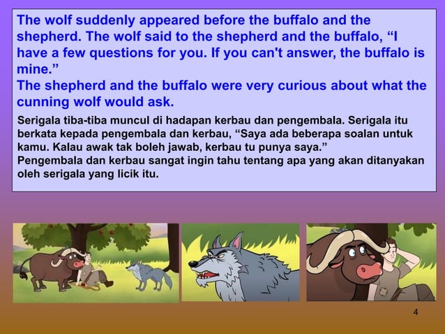 The Wolf, The Buffalo and The Shepherd ~ A Kids' Story with Life Lessons (Eng. & Malay).pptx