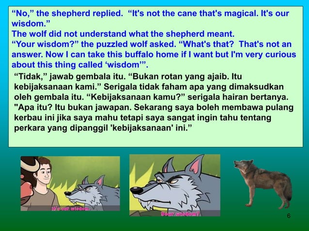 The Wolf, The Buffalo and The Shepherd ~ A Kids' Story with Life Lessons (Eng. & Malay).pptx