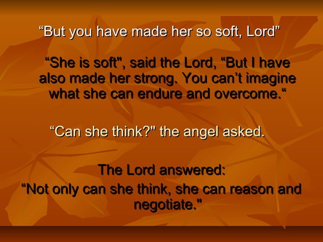 The woman : Amazing Lord Creation | PPT