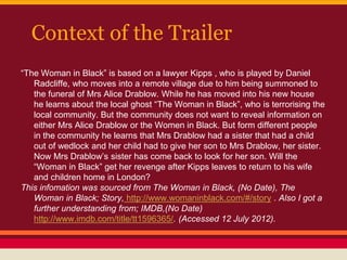 The woman in black codes and conventions research | PDF