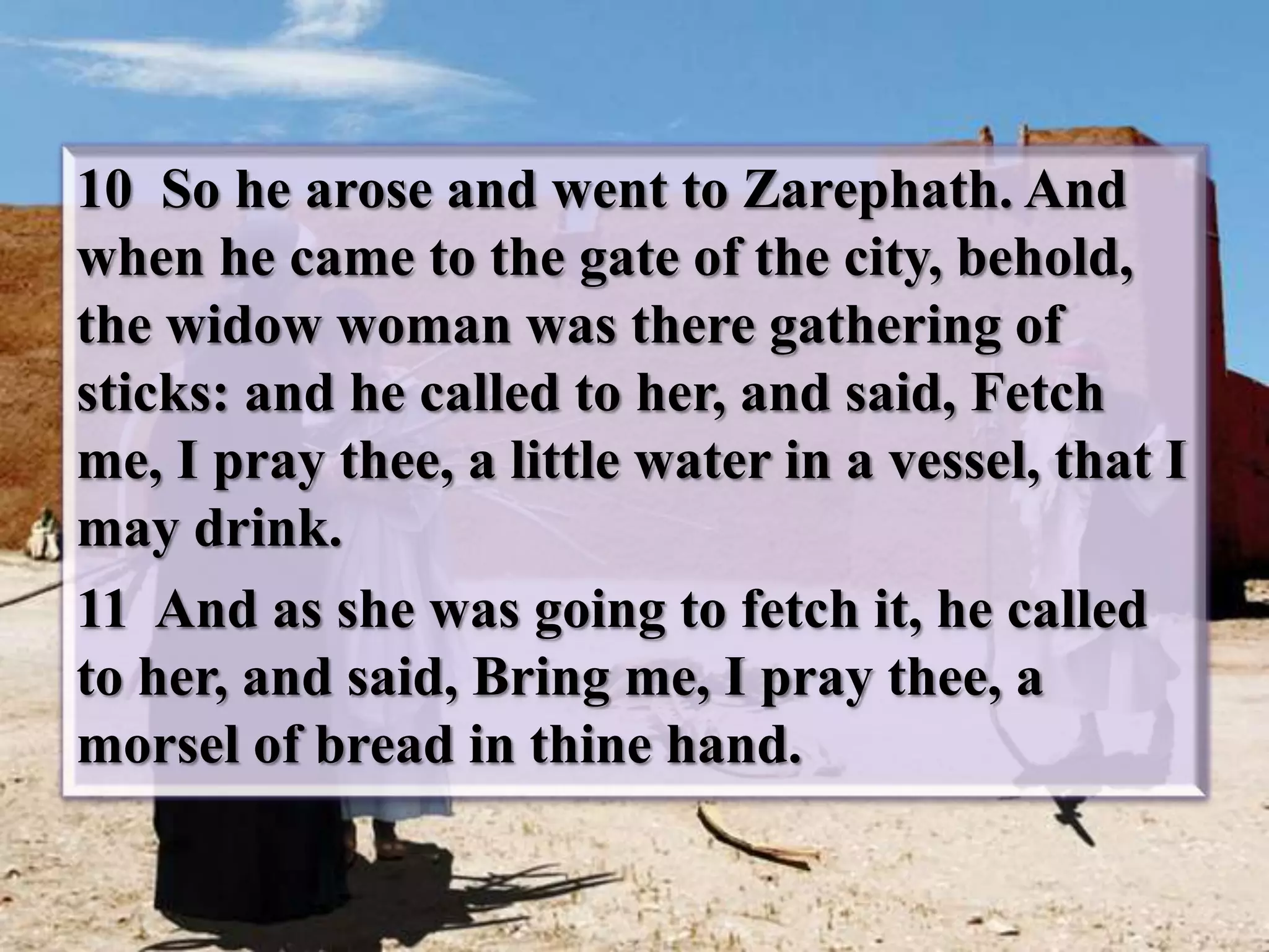 The woman of Zarephath | PPTX