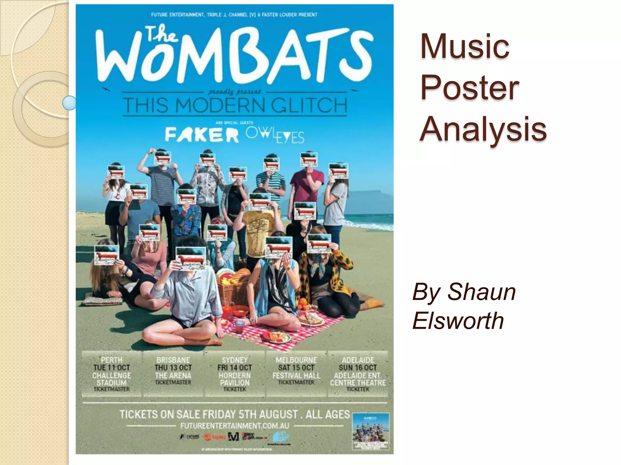 The Wombats Poster Analysis | PPTX