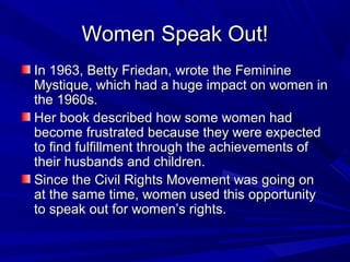 The womens movement_of_the_1960-1973 | PPT