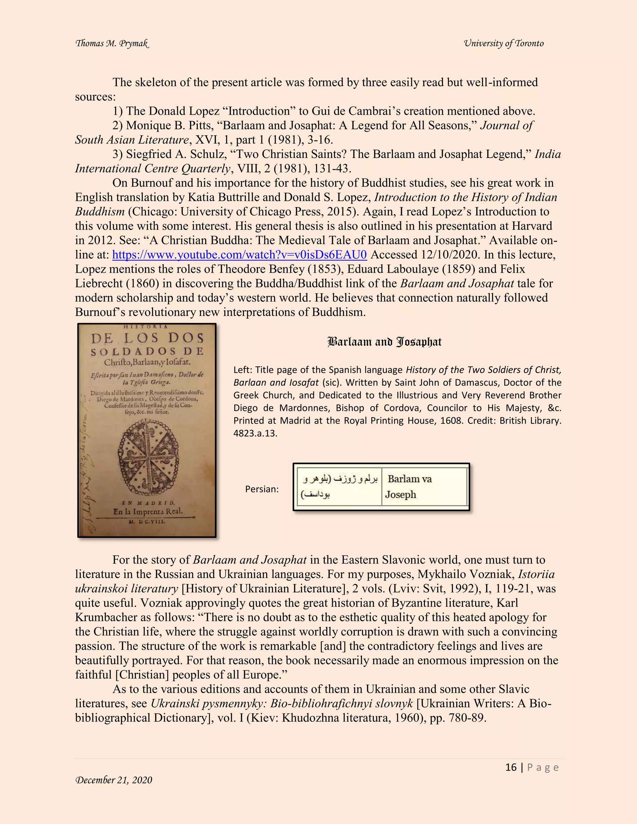 The Wonderous Tale of Barlaam and Josaphat | PDF