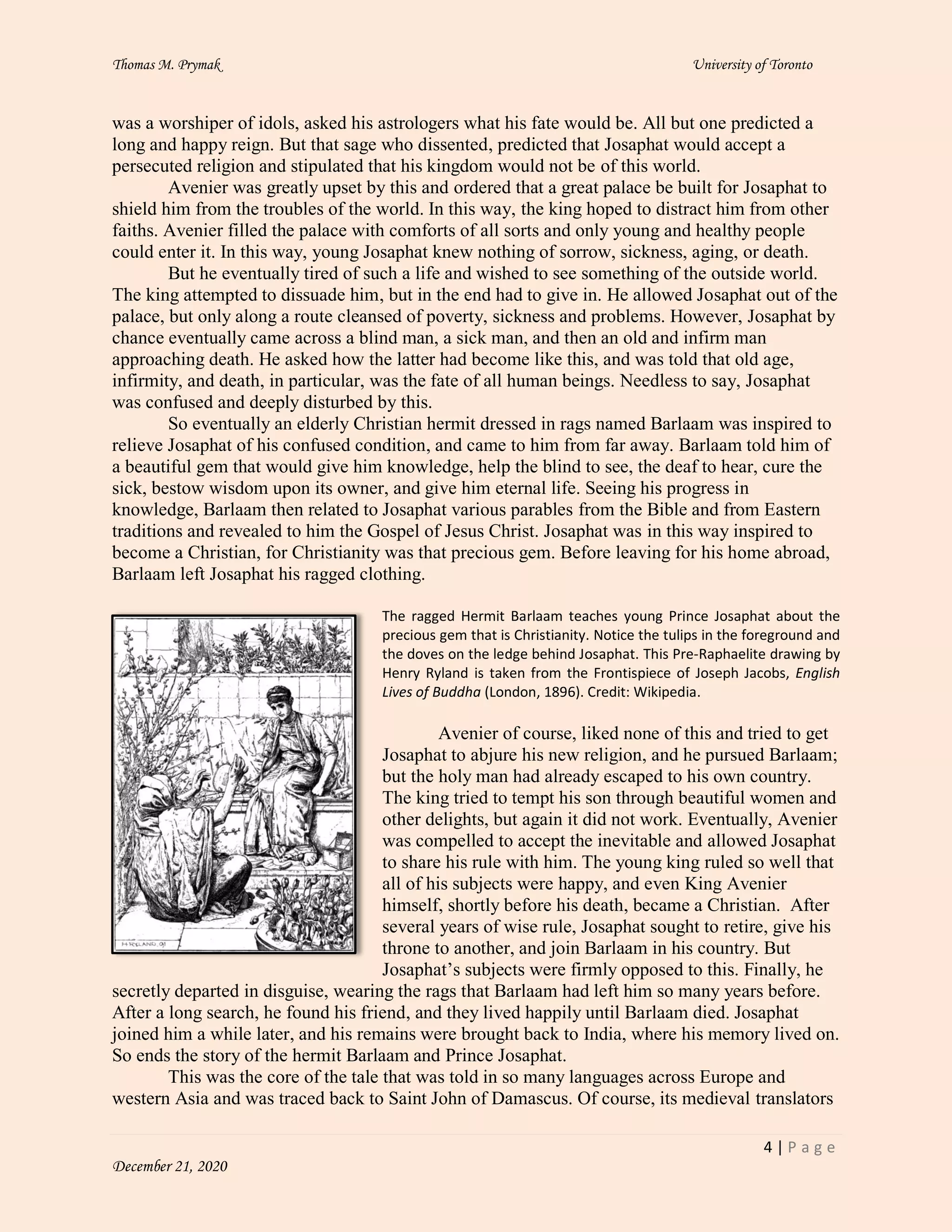 The Wonderous Tale of Barlaam and Josaphat | PDF