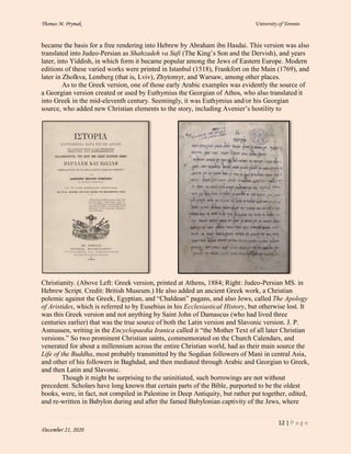 The Wonderous Tale of Barlaam and Josaphat | PDF