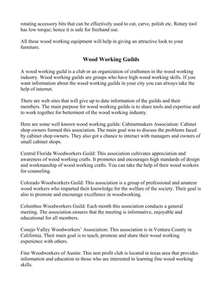 The woodworking industry | PDF | Woodworking | Arts and Crafts