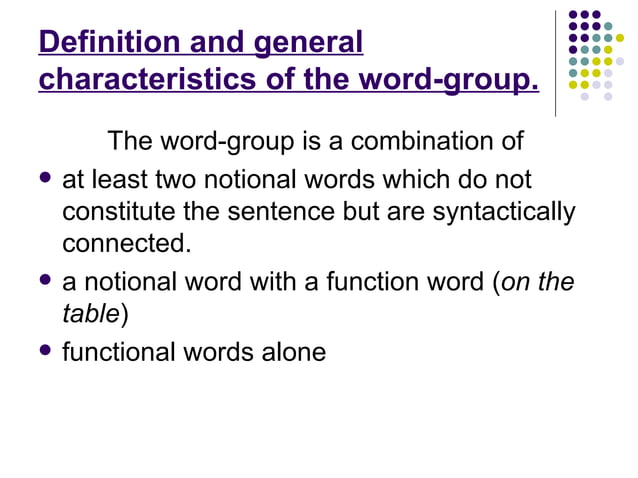 The word group theory | PPT