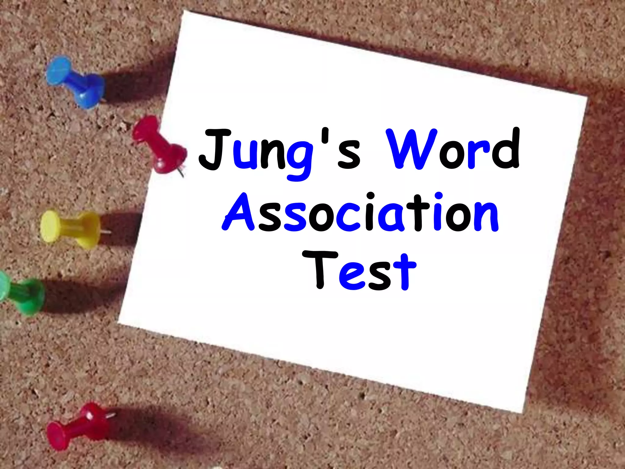 The word association test | PPTX
