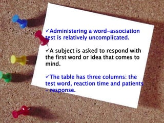 The word association test | PPTX