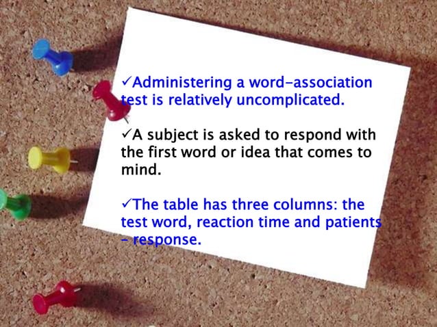 The word association test | PPTX | Mental Health | Diseases and Conditions