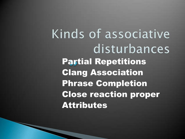 The word association test | PPTX | Mental Health | Diseases and Conditions