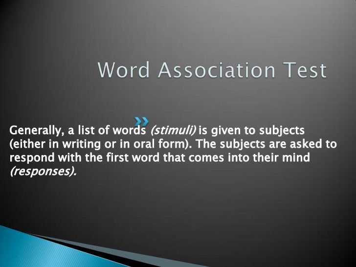 The word association test