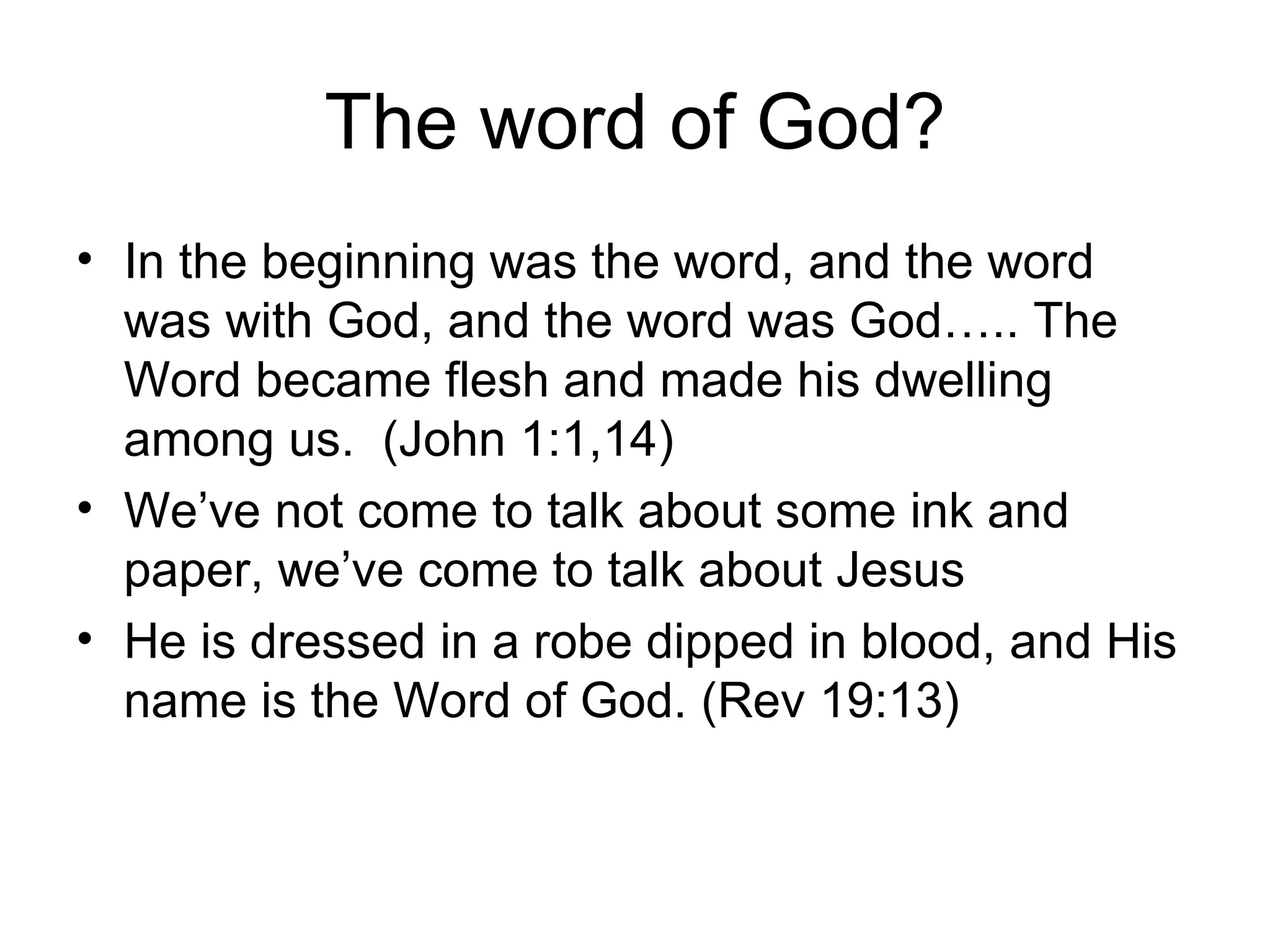 The word of god | PPT | Christianity | Religion & Spirituality