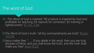 The word of god as a foundation for church growth | PPTX
