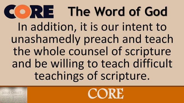 Core 1: The Word of God | PPTX | Christianity | Religion & Spirituality