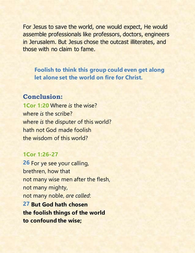 The Word of God, Wisdom Concealed in Foolishness. | PDF