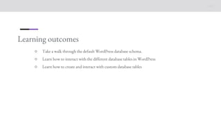 The WordPress Database | PPT