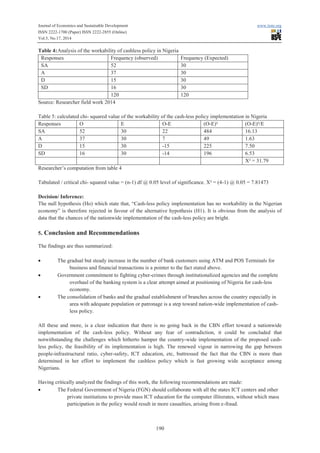 The workability of the cash less policy implementation in | PDF