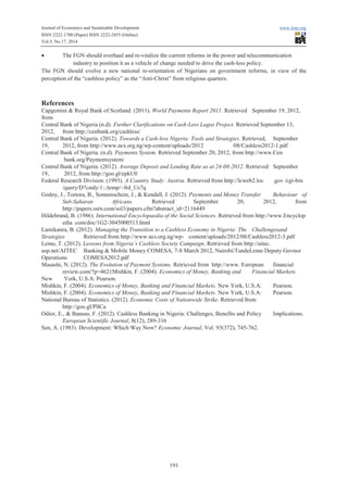 The workability of the cash less policy implementation in | PDF