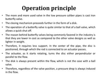 Which principles are working behind the butterfly valve | PPTX
